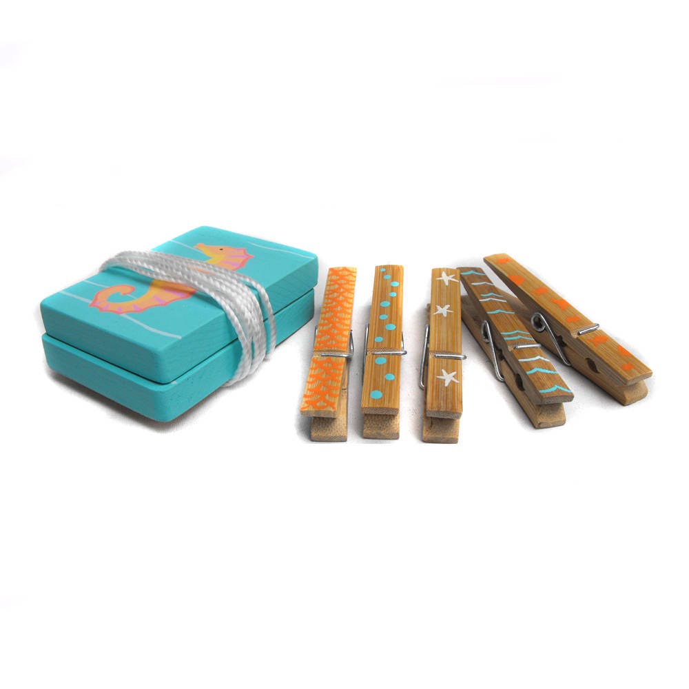 Set of 5 Custom Clothespins Available Individually as Add on | Etsy