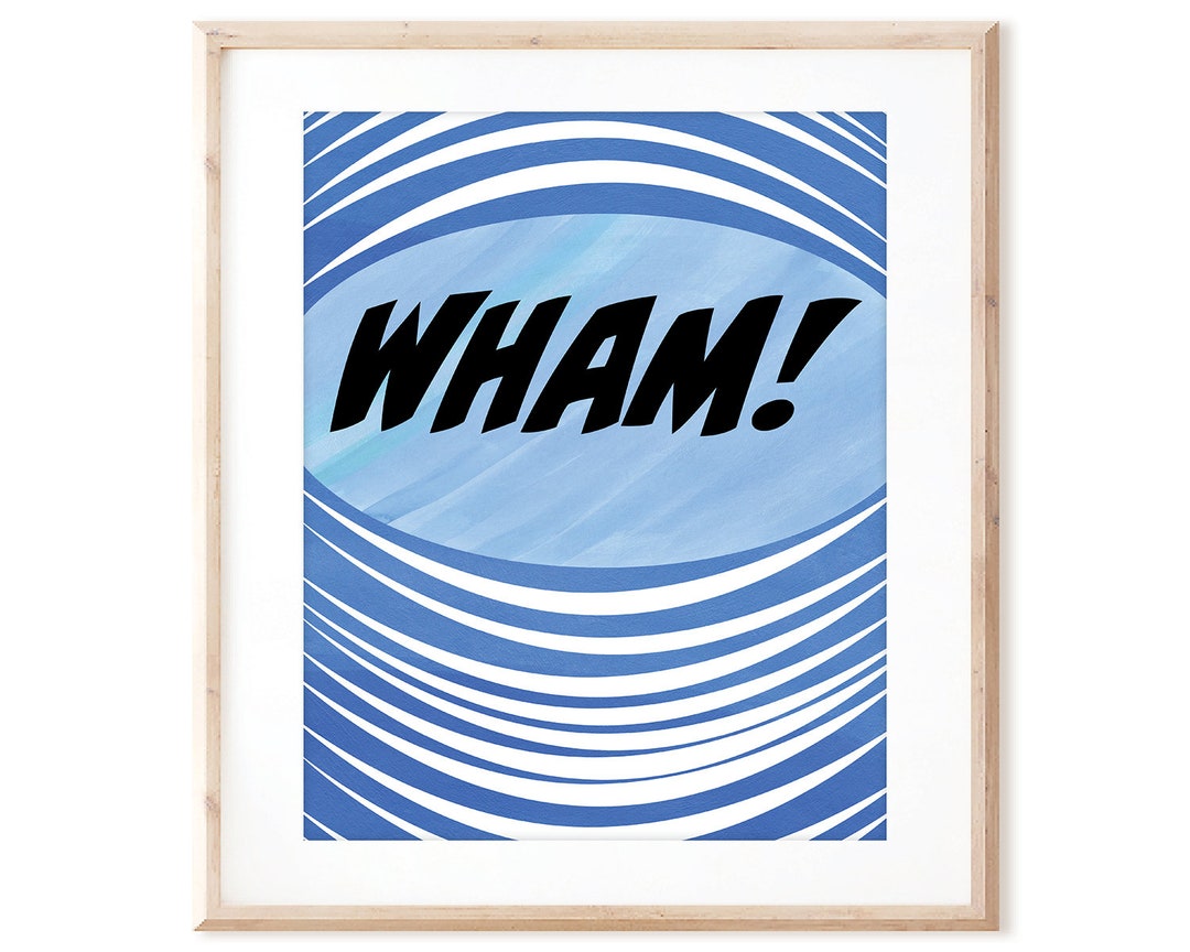 Wham! - Comic Book Words - Printable Art From Original Hand Painted ...
