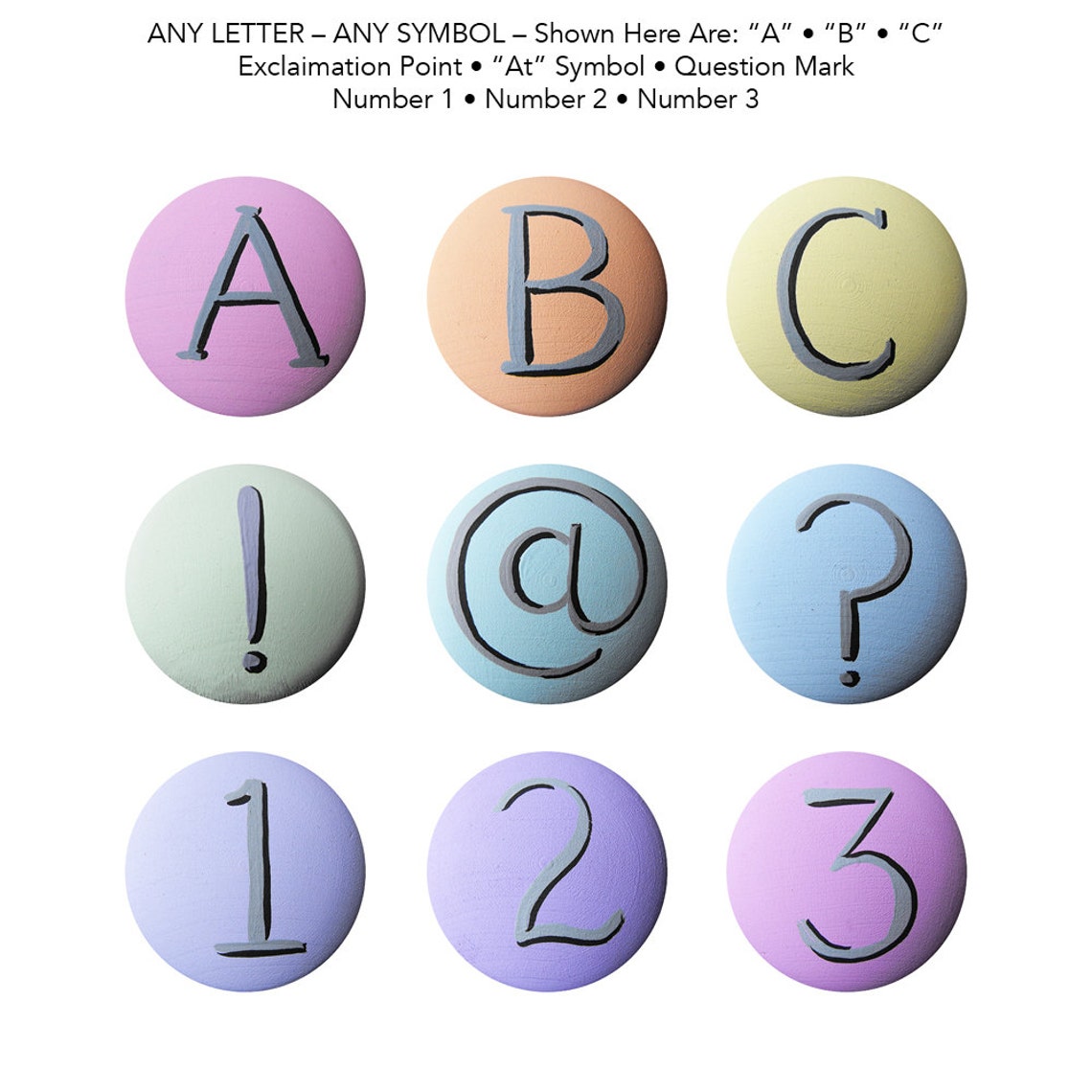 Hand Painted Knob - Children's Custom Hand Painted Letters Words ...