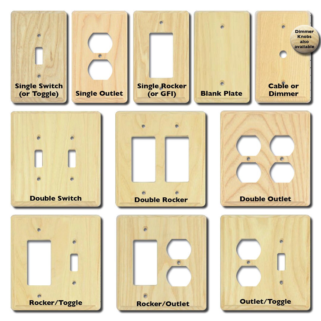 Switch Plate Custom Hand Painted Wooden Light Switch or | Etsy