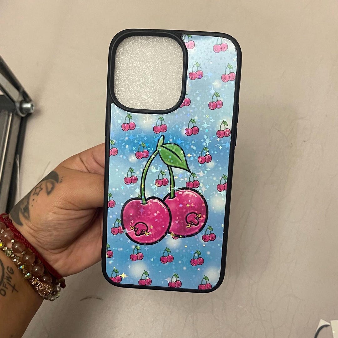 Trippy Cherry Nipple Holographic Phone Case - Etsy
