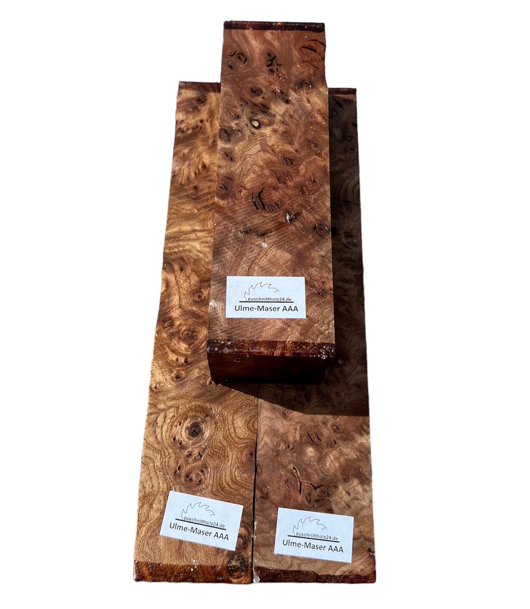 Elm Burl 6x6x30cm Premium Wooden Block for Knife Handle, Epoxy Resin ...