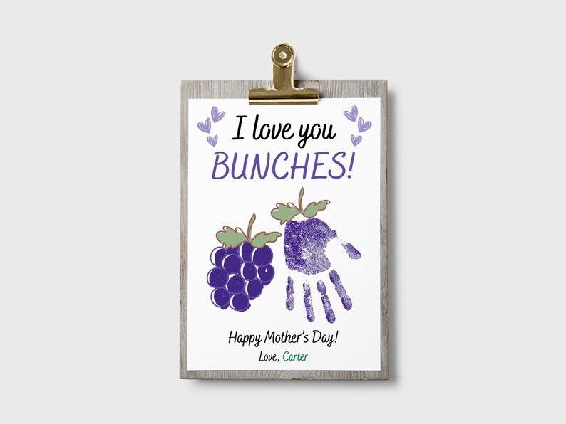 Mother’s Day Handprint Printable Gift, Mother’s Day Craft, Handprint ...