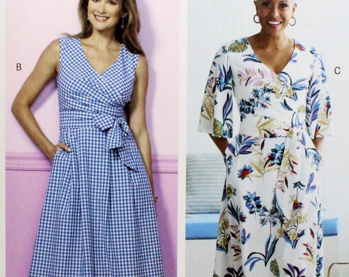 Butterick Sewing Pattern 6446, Misses' Easy Fitted Bodice Dress, Misses ...