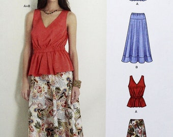 New Look Sewing Pattern 6107, Misses' Front Blouse and Pencil Skirt ...