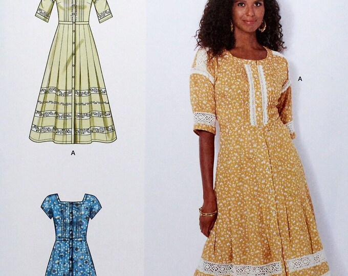 Simplicity Sewing Pattern 9542, Misses' Front Button Dress With Bodice ...