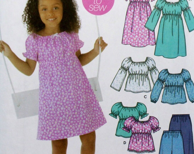 Simplicity Sewing Pattern 9940, Child's Empire Waist Dress, Childs Size ...