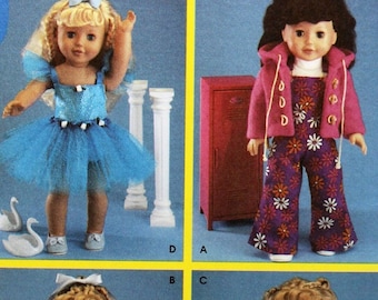 Simplicity 18 Doll Clothes Sewing Pattern 3929 - Etsy