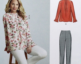 New Look Sewing Pattern 6163, Misses' Sleeveless Top, Straight Pants ...