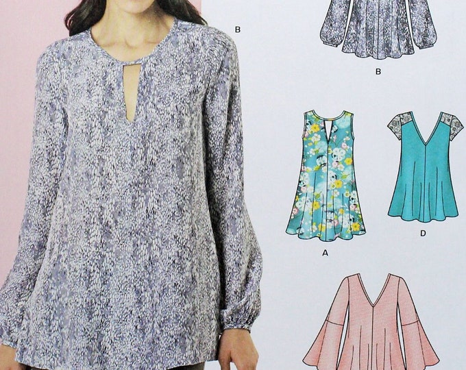 New Look Sewing Pattern 6414, Misses' Tunic or Top With Neckline and ...