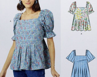 New Look Sewing Pattern 6407, Misses' Easy Front Button Shirt With ...