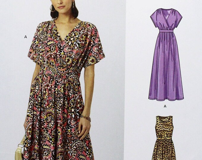 New Look Sewing Pattern 6751 Misses' Long Knit Pullover Dress, Uncut/ff ...