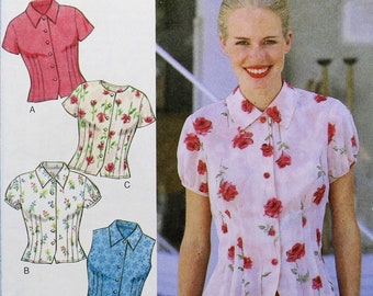 Butterick Sewing Pattern 5284, Misses' Shirt With Sleeve Variations ...