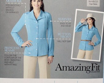 Butterick Sewing Pattern 5284, Misses' Shirt With Sleeve Variations ...
