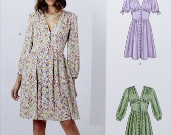 Butterick Sewing Pattern 5846, Misses' Front Button Dress, Misses' Size ...