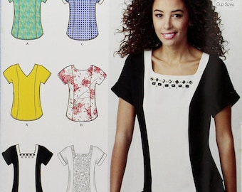 Uncut Simplicity Sewing Pattern 1316 Misses' Top With Neckline ...