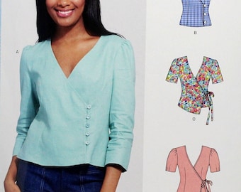New Look Sewing Pattern 6407, Misses' Easy Front Button Shirt With ...