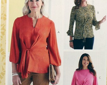 Butterick Sewing Pattern 5463, Misses' Pullover Top, Tunic With Bateau ...