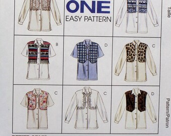 Mccall's Sewing Pattern 5664, Misses' Flared Shirts Sewing Pattern ...