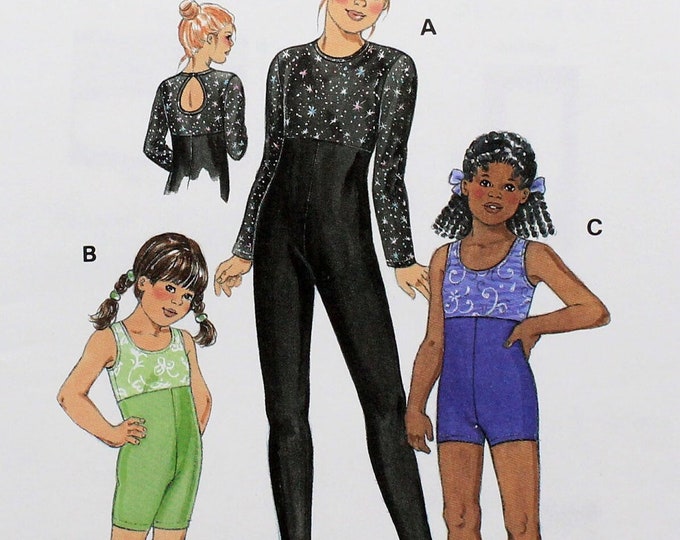 Kwik Sew 2852, Girls' Unitards With Empire Waist Sewing Pattern, Uncut ...