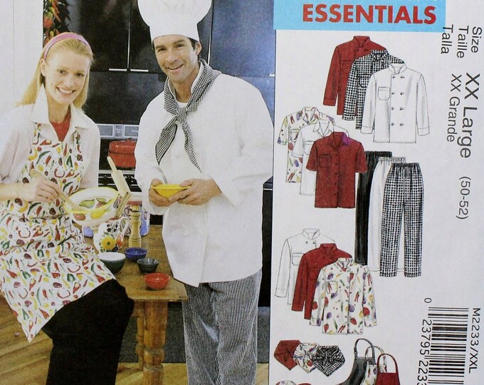 Mccall's Sewing Pattern 2233, Misses' and Men's Chef Apron, Jacket ...