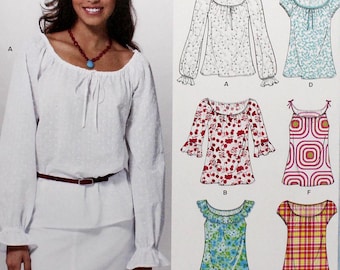 Butterick Sewing Pattern 5284, Misses' Shirt With Sleeve Variations ...