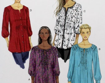 Butterick Sewing Pattern 5284, Misses' Shirt With Sleeve Variations ...