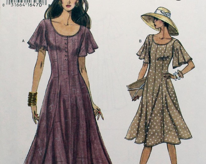 Vogue Sewing Pattern 8696, Misses' Flared Dress Loose-fitting Semi ...