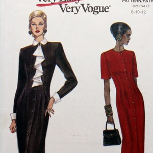 Vogue Sewing Pattern 8717, Misses' Easy Straight Dress, Uncut/ff ...