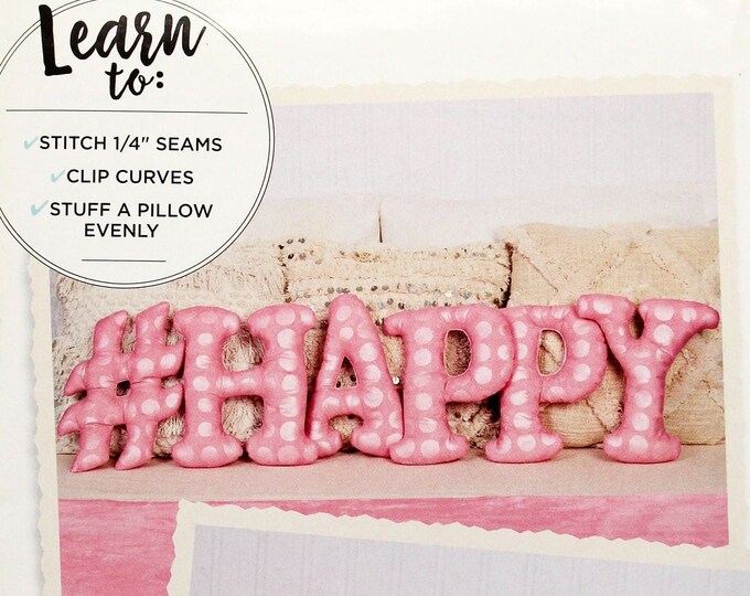 Simplicity Sewing Pattern R10469, Letters, Numbers and Symbols Pillows ...