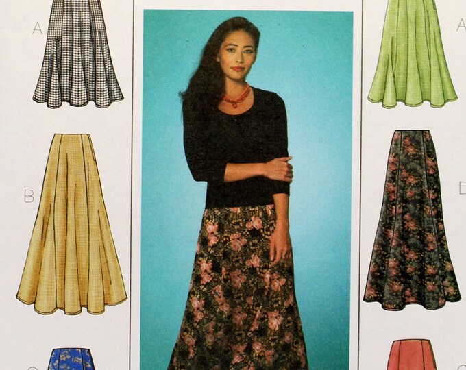 Butterick Sewing Pattern 4136, Misses' Easy Skirts With Princess Seams ...