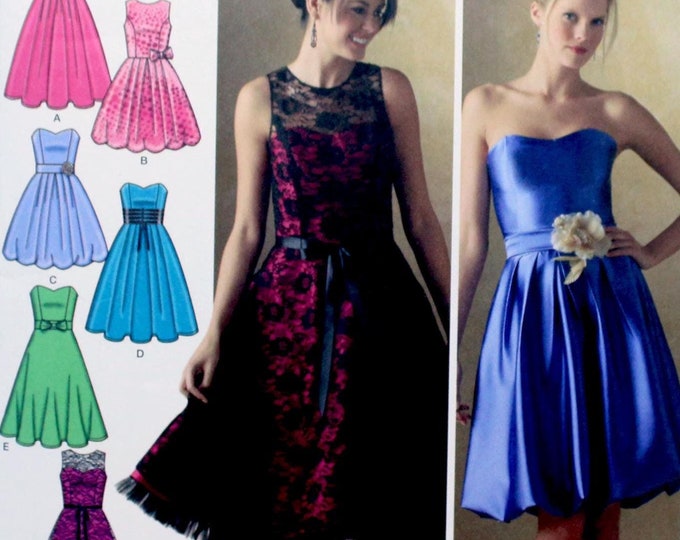 Butterick Sewing Pattern 6727, Misses' Mock Button Front Dress, Uncut ...