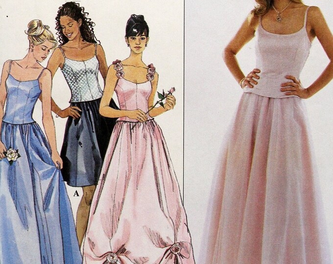 Simplicity Sewing Pattern 8499, Misses' Formal Bustier Top and Full ...
