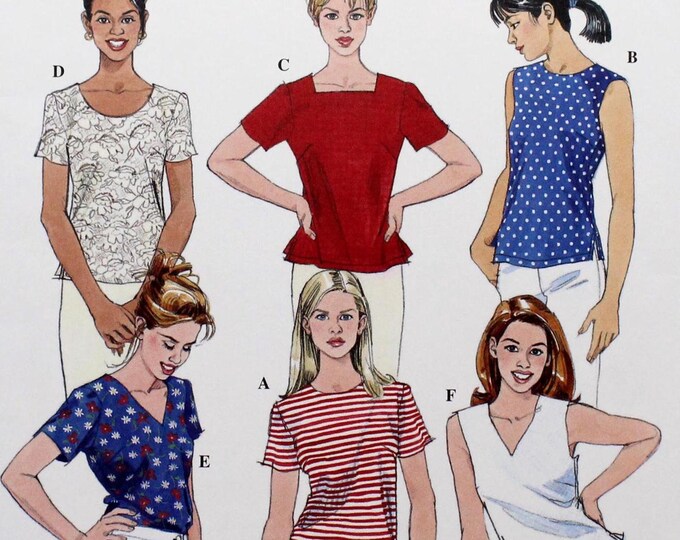 Simplicity Sewing Pattern 8523, Misses' Pullover Top With Neckline and ...