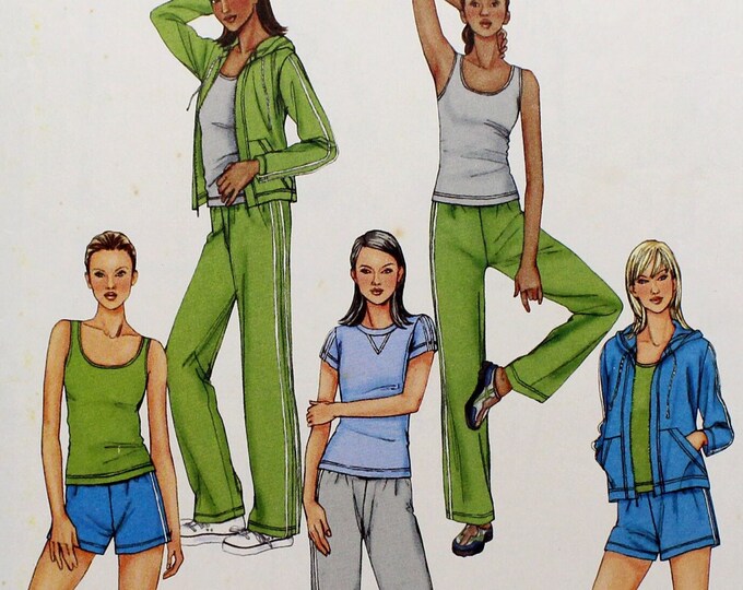 Butterick Sewing Pattern 4198, Misses' Knit Jacket, Tank Top, T-shirt ...