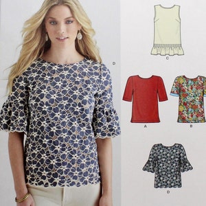 New Look Sewing Pattern 6434, Misses' Boxy Tops, Uncut/ff, Misses' Size ...