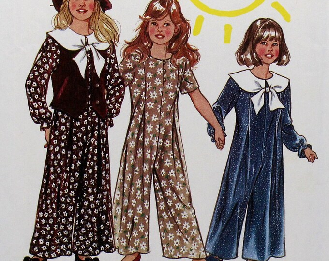 New Look Sewing Pattern 6296, Girls' Jumpsuit and Vest, Uncut/ff, Girls ...