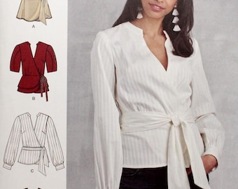 Simplicity Sewing Pattern 8523, Misses' Pullover Top With Neckline and ...