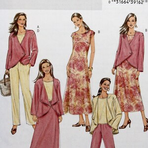 Butterick Sewing Pattern 4402, Misses' Easy Jacket, Top, Dress, Skirt ...