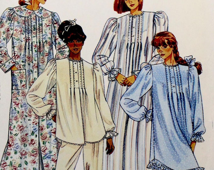 Mccall's Sewing Pattern 3983, Misses' Robe, Nightgown, Nightshirt and ...