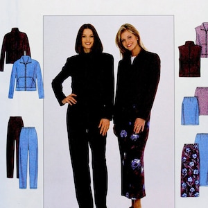 Simplicity Sewing Pattern 8398, Women's Jacket or Vest, Pull-on Skirt and Pants, Uncut/ff ...