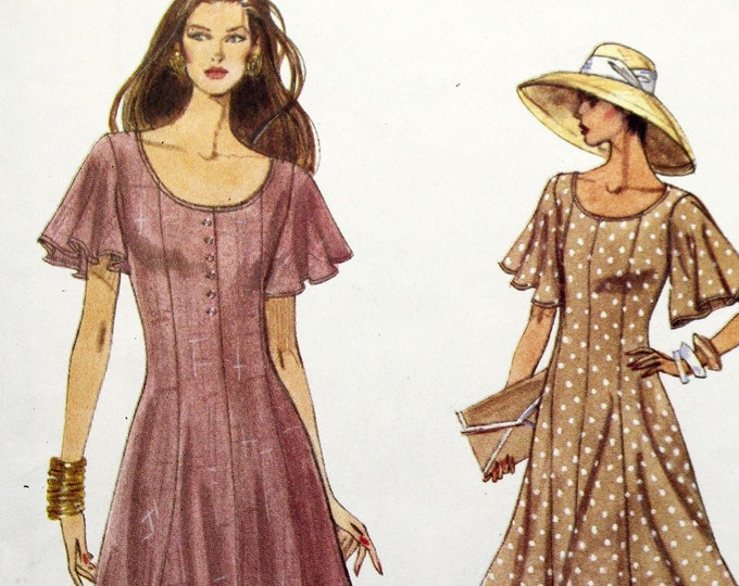 Vogue Sewing Pattern 8696, Misses' Flared Dress Loose-fitting Semi ...