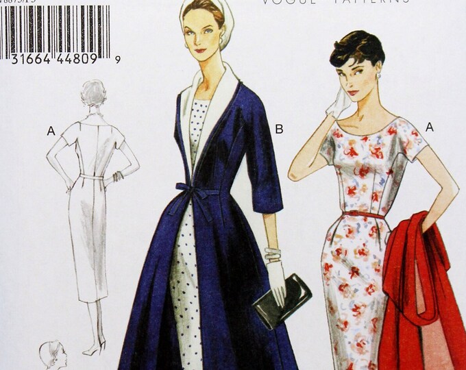 Vogue Sewing Pattern 8875, Misses' Retro Dress, Belt, Flared Coat and ...