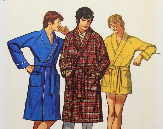 Simplicity Sewing Pattern 9637, Men's Robe in Two Lengths, Uncut/ff ...