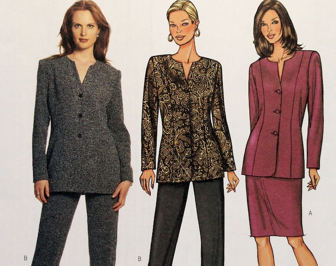 Butterick Sewing Pattern 4871, Misses' Easy Jacket, Dress and Pants ...