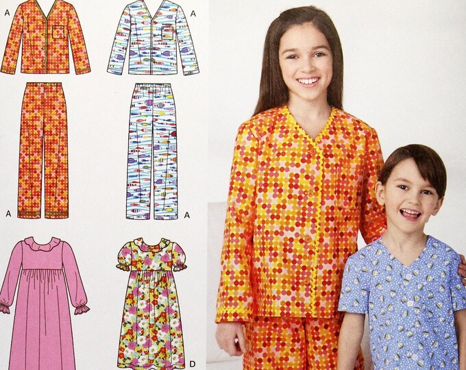 Simplicity Sewing Pattern 1575, Girls' and Boy's Lounge-wear Sewing ...