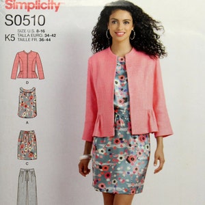 Simplicity Sewing Pattern S0510, Misses'/miss Petite Top, Jacket, Pants ...