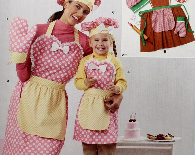 Simplicity Sewing Pattern 3050, Children's and Misses' Apron, Mitts and ...