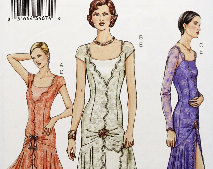 Vogue Sewing Pattern 7571, Misses' Close-fitting and Flared Evening ...