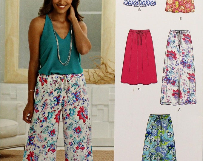 New Look Sewing Pattern 6271, Misses' Drawstring Waist Skirts and Wide ...
